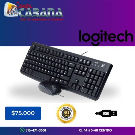Combo Teclado Mouse Alambrico Logitec Mk120 Almacencompucabana
