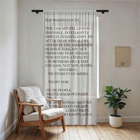 Candace Owens Quote Sheer Window Curtain Political Text Print Etsy