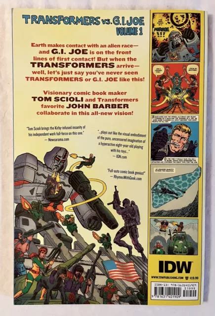 TRANSFORMERS VS G I Joe Volume Tpb Livre De Poche Tom Scioli John Barber IDW OOP EUR