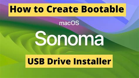 How To Create Bootable Macos Sonoma Usb Install Drive Youtube