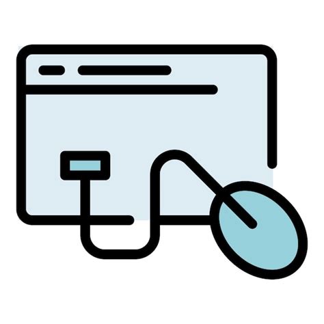 Premium Vector Cms Web Mouse Icon Outline Vector Design Html Graphic