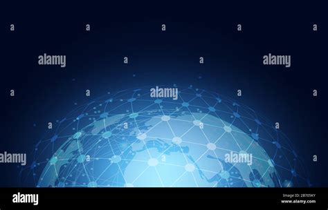 Abstract Technology Concept Global Circle Connection Futuristic Earth