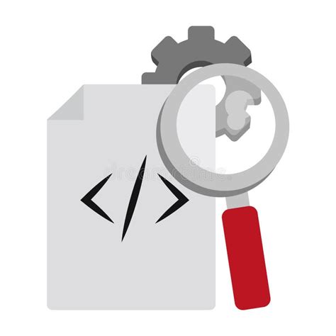 Symboles De Programmation De Code Et De Loupe Et De Vitesses