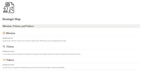 Notion Strategic Map Template Bizz View