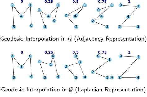 Comparison Between Geodesics In Graph Space Using Adjacency And