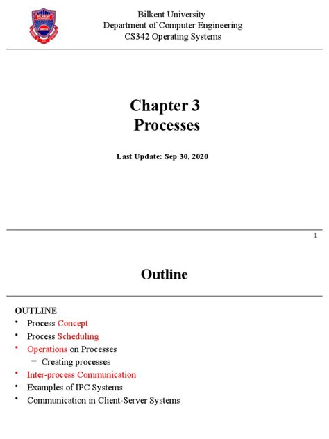 processes bilkent university department of computer engineering cs342 operating systems
