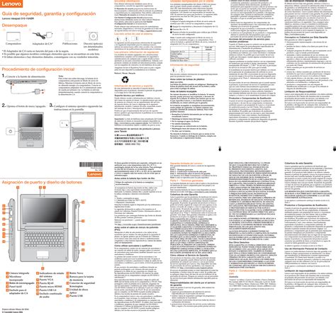 Lenovo Ideapad Abr Swsg Es User Manual Spanish Safety Warranty And Setup Guide