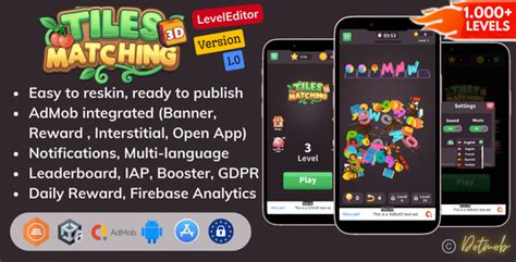 Triple Matching 3d Unity Complete Game By Dotmob Codecanyon