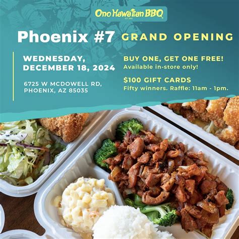 Ono Hawaiian Bbq Continues To Expand In Phoenix With Seventh Location
