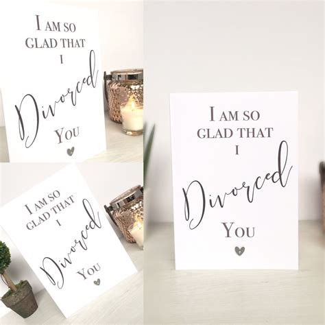 Divorce Card Happy Divorce Card Happy Divorce Day Card Etsy