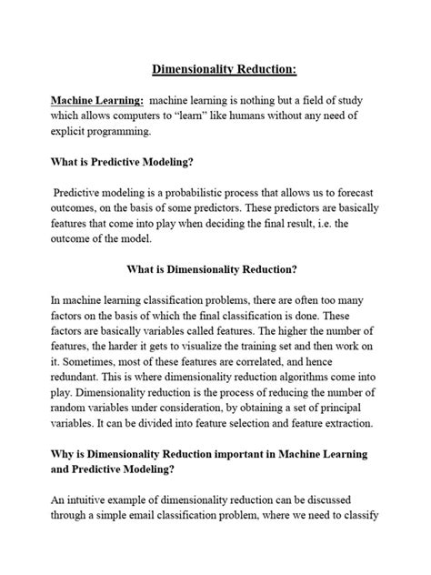 Dimensionality Reduction Pca Fa Lda Pdf Principal Component