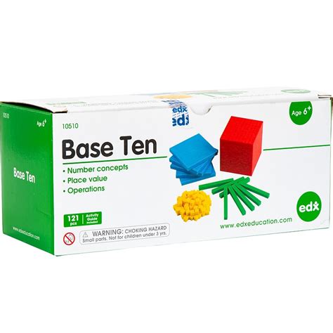 Learning Advantage Base 10 Manipulative Red Blue Green Yellow 121 Set