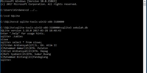 Tutorial Belajar Sqlite Perintah Select Lebak Cyber