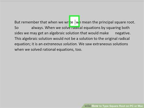Ways To Type Square Root On PC Or Mac WikiHow