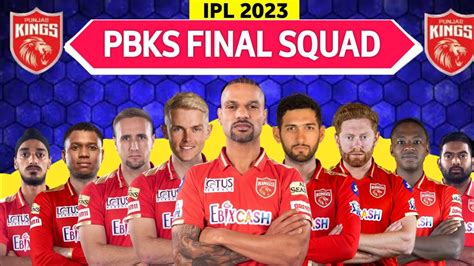 Ipl 2023 Punjab Kings Full And Final Squad Pbks Team Confirmed