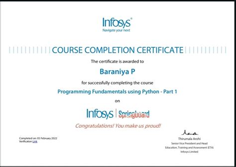 Pythonprogramming Infosysspringboard Codingjourney