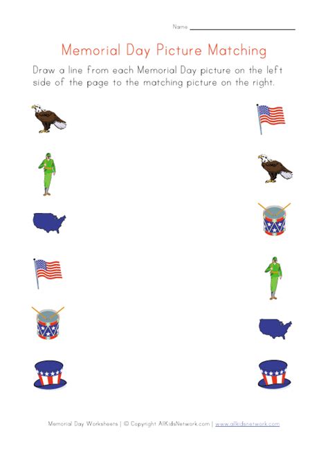 Free Printable Memorial Day Worksheets