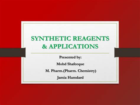 Bop Reagent Synthetic Coupling Reagent Pptx Chemistry Science