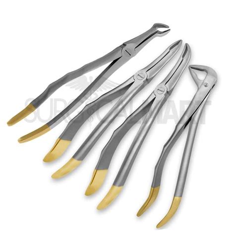 4 Pcs Tc Root Tip Extracting Forceps Set 845 846 849 859