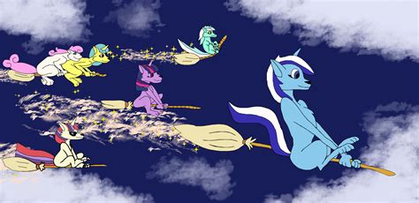 Twilight Sparkle And Her Old Friends Riding On Mag By Mojo1985 On Deviantart