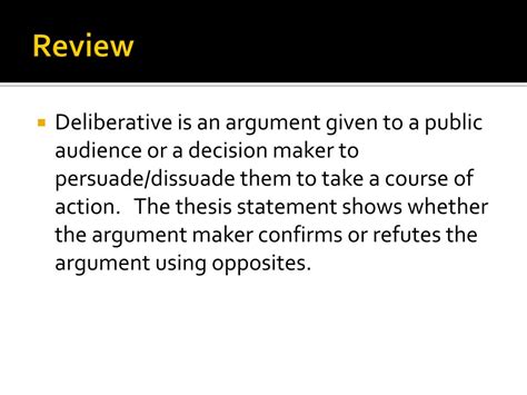 Ppt Deliberative Argument Powerpoint Presentation Free Download Id