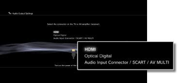 PS3 Audio Output Settings