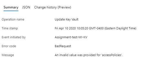 how to pass managed identity object id to keyvault template in azure blueprints stack overflow