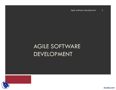 Agile Methods Software Engineering Lecture Slides Docsity