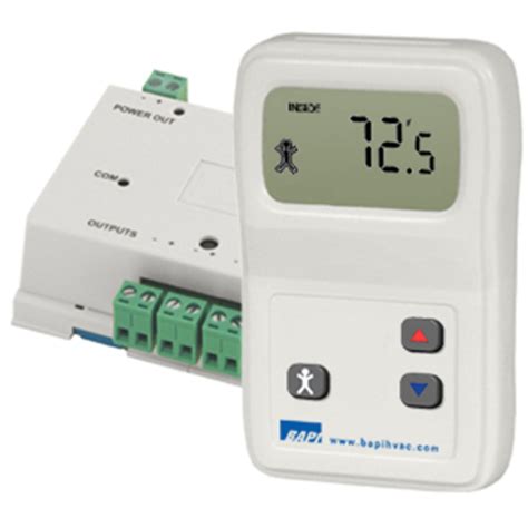 BAPI Com Two Wire Room Temperature Sensor And Optional Humidity RH Transmitter Pushbutton