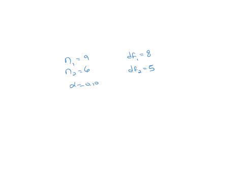 SOLVED What Is The Critical F Value When The Sample Size For The Numerator Is Four And The