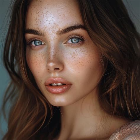 Premium Photo A Woman With Freckles On Her Face Is Shown With A Freckles On Her Face