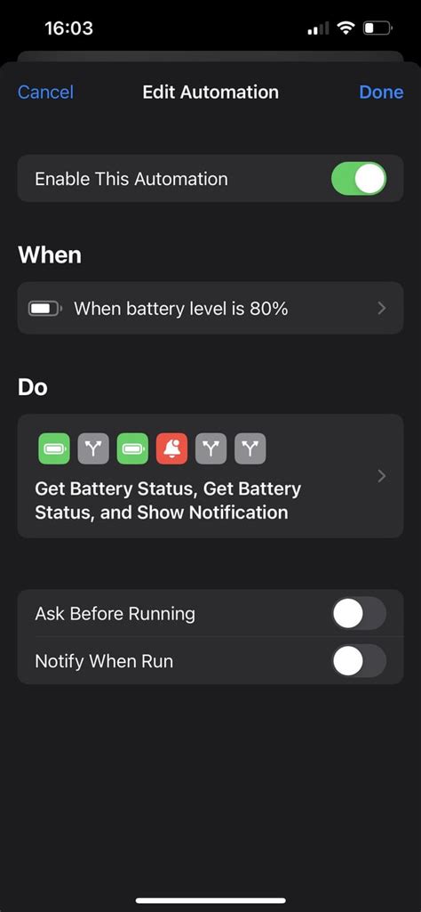 Automation For Notification At 80 Of Battery Only When Charging R