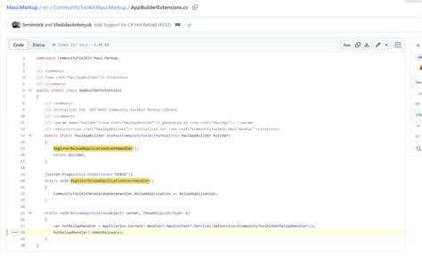 will hotreload be available later · communitytoolkit maui markup