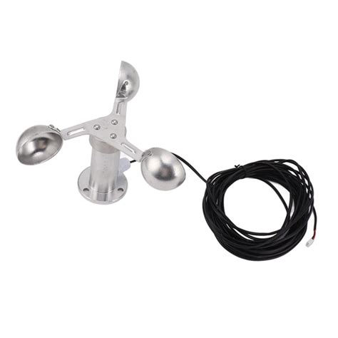 Wind Speed Sensor Anemometer Aluminium Alloy Accurate High Efficiency 3 Cup Wind Speed