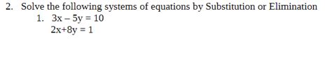Solved Solve The Following Systems Of Equations By Chegg