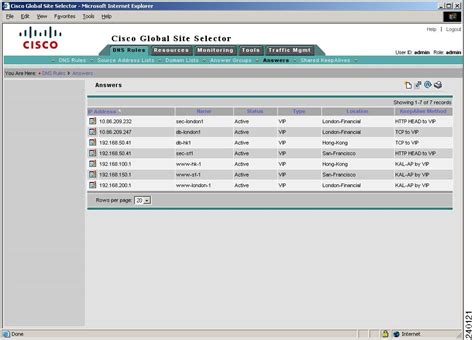 Cisco GSS GUI Based Global Server Load Balancing Configuration Guide Software Version 3 1