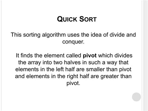 Quick Sort Data Structure Pptx