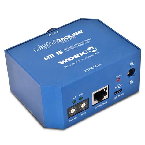 Interfaz Ethernet Dmx Nodo Artnet Conversor Osc Dmx Lm5 Work Lucespro