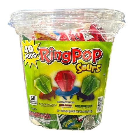 Ring Pop Sours 40ct Retro Candy Iwholesalecandyca