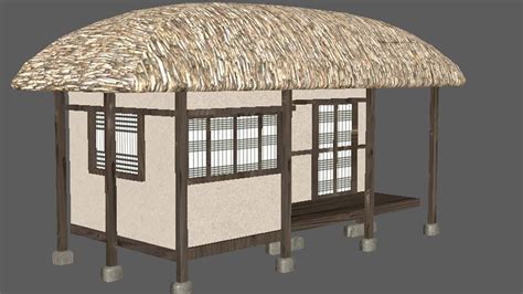 Low Poly Thatched House 3d Model Turbosquid 1895143