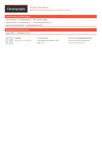 2675 Programming Cheat Sheets Cheat Sheets For