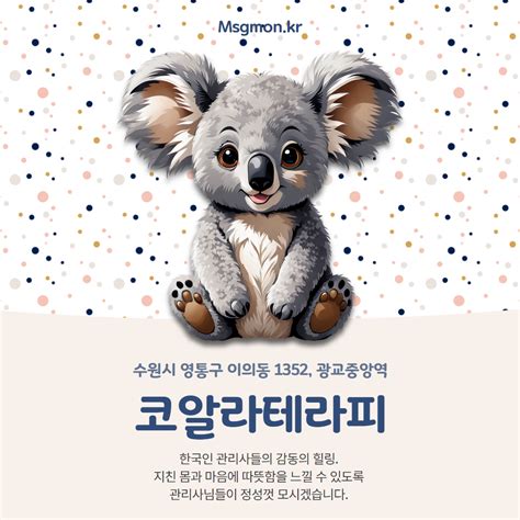 광교마사지 코알라테라피 새롭게 오픈한 힐링 스팟 후기 Masagemon