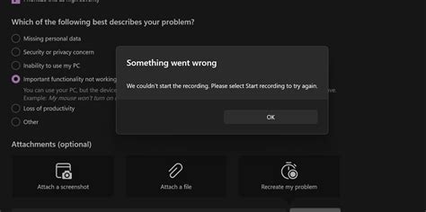 Cant File Issue About Feedback Hub Not Recording Because Feedback Hub
