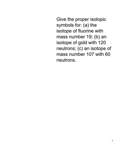Proper Isotopic Symbol Pdf