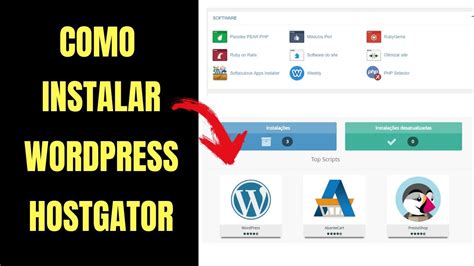 🌀como instalar o wordpress no cpanel da hostgator 2019 youtube