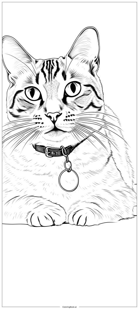 색칠하기 페이지 매력적인 고양이 초상화 재미있는 색칠공부 모험이 기다리고 있습니다
