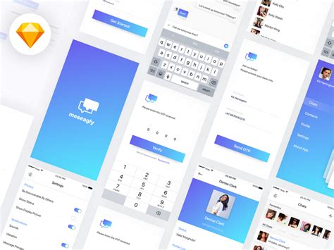 Messagly Freebie UI Kit Freebie Supply