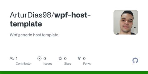 GitHub ArturDias Wpf Host Template Wpf Generic Host Template