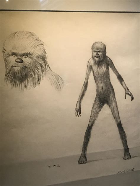 Early Chewie Concept Drawing R StarWars