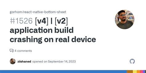 V V Application Build Crashing On Real Device Issue Gorhom React Native Bottom